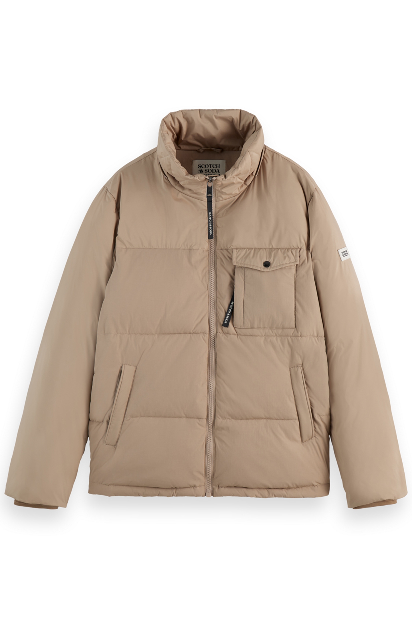 HOODED PUFFER JACKET MOCHA | Online Outlet | Otrium