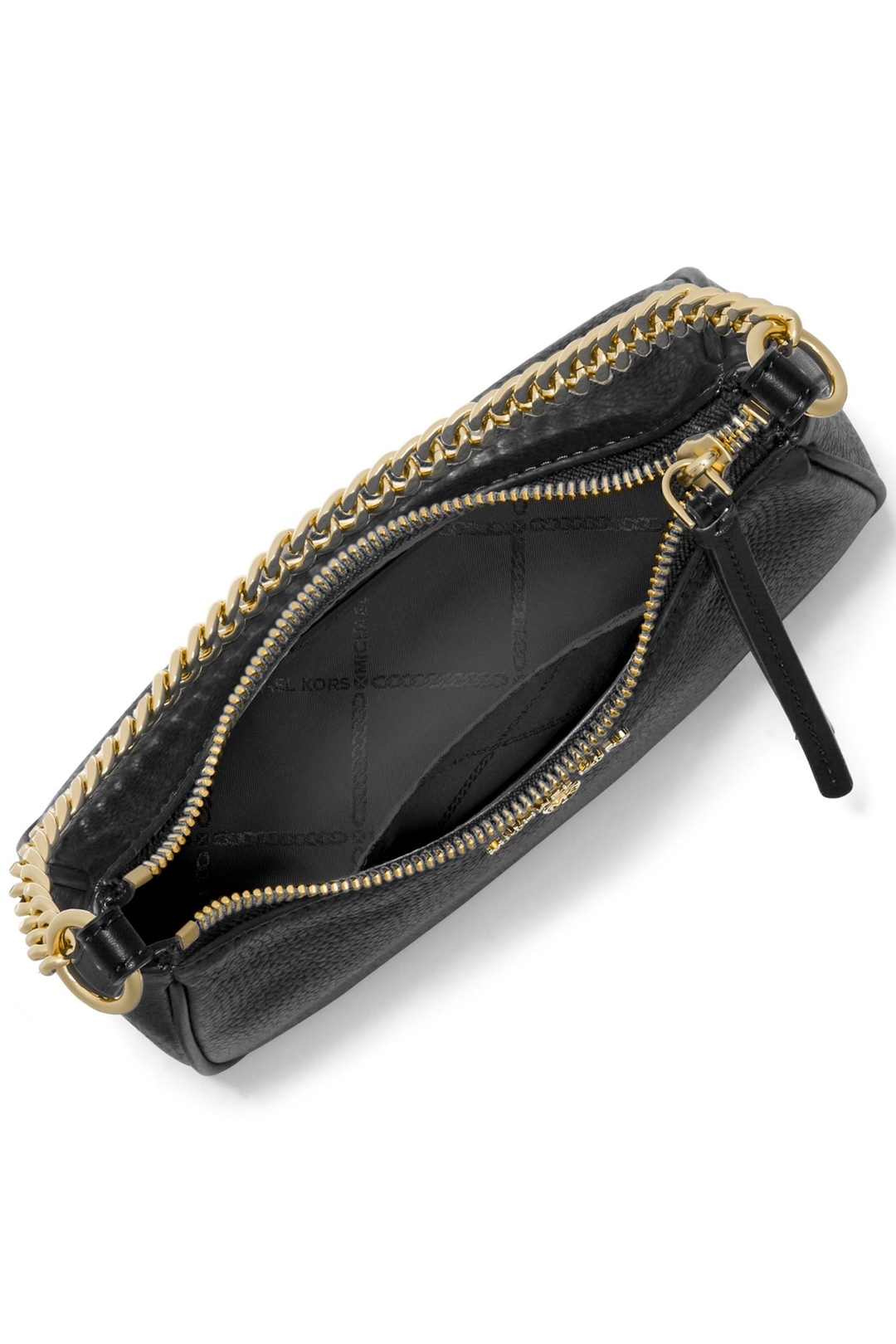 SMALL LEATHER CHAIN POUCHETTE SHOULDER BAG IN BLACK | Online Outlet ...