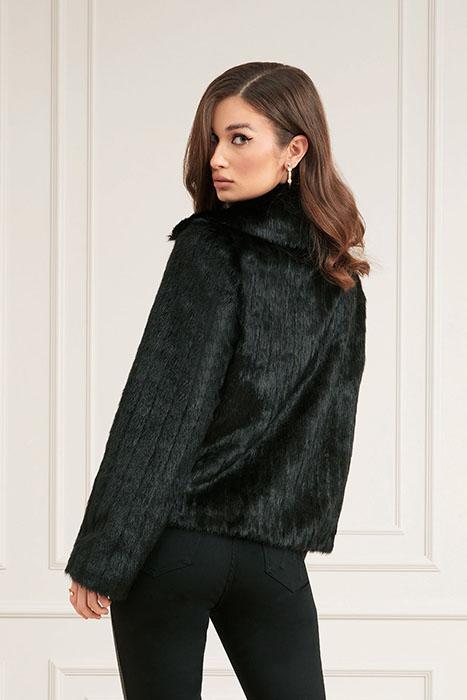 MARCIANO- CAROLINE JACKET JET BLACK FAUX FUR | Online Outlet | Otrium