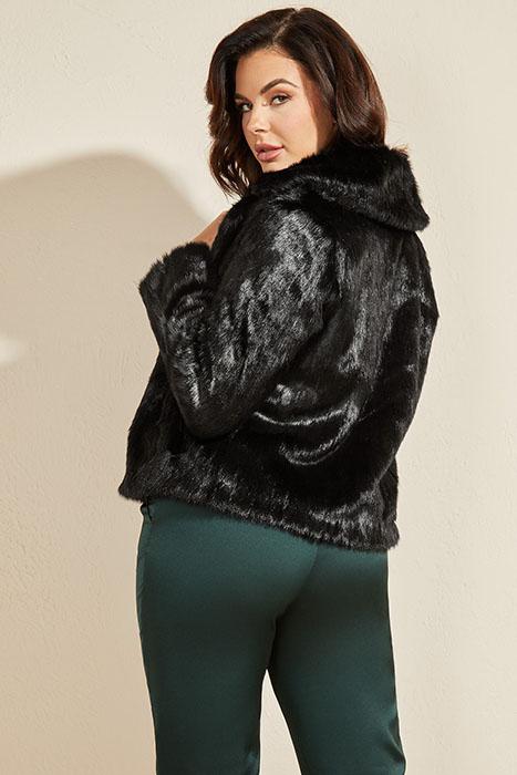 MARCIANO- CAROLINE JACKET JET BLACK FAUX FUR | Online Outlet | Otrium